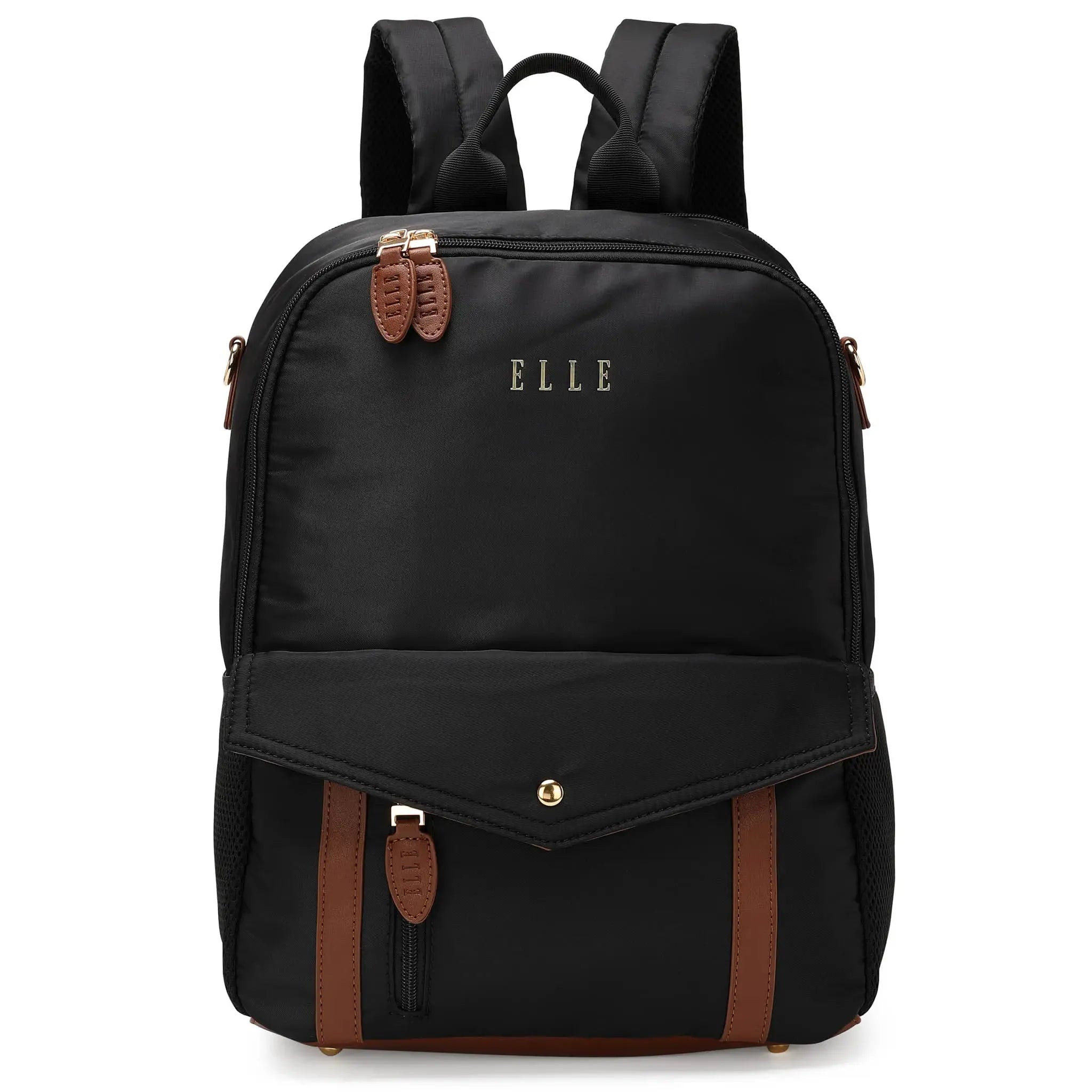 ELLE Luxe Journey 18L Twill and Vegan Leather Backpack – BH Luggage